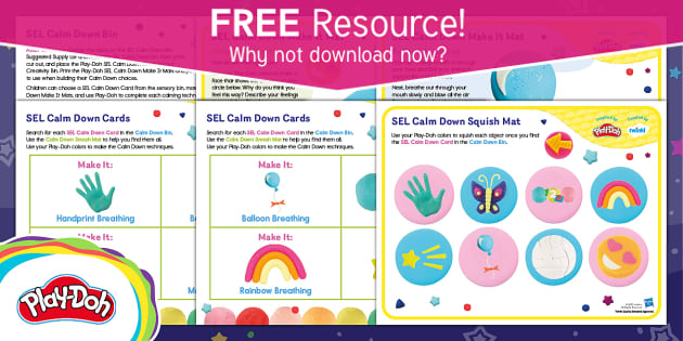 FREE Play-Doh: SEL Calm Down Bin (teacher made) - Twinkl