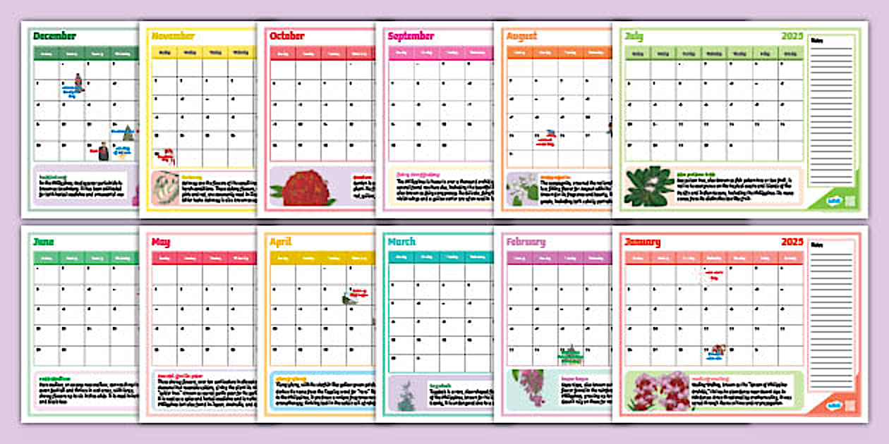 2025 Monthly Planning Calendar | Twinkl (teacher made)