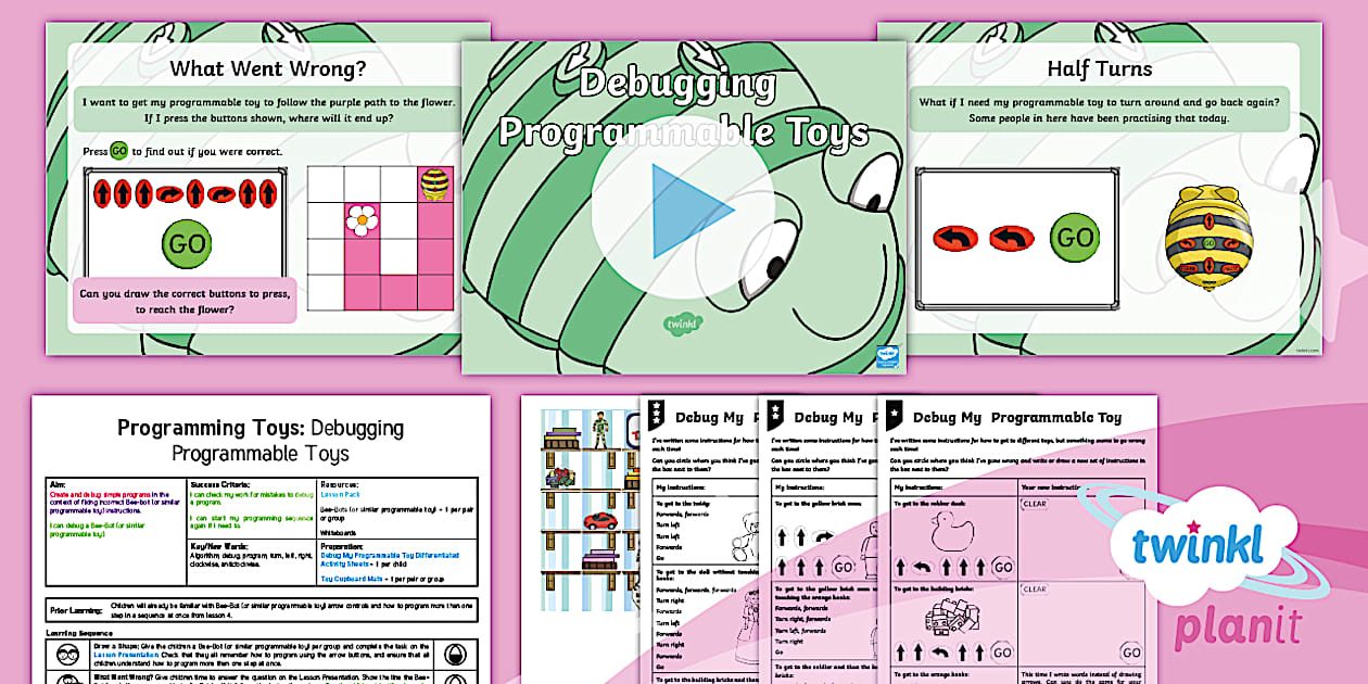 Computing: Programming Toys: Debugging Bee-Bots Year 1 Lesson Pack 5 Lesson