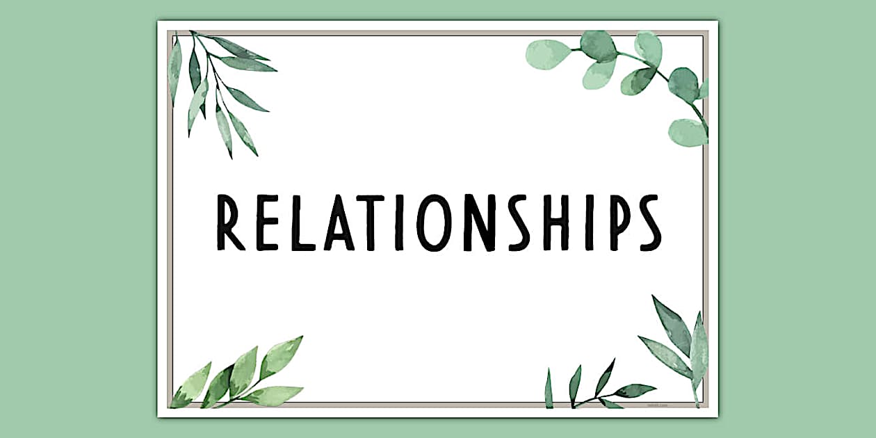 Muted Botanical-Themed Relationships Display Poster - Twinkl