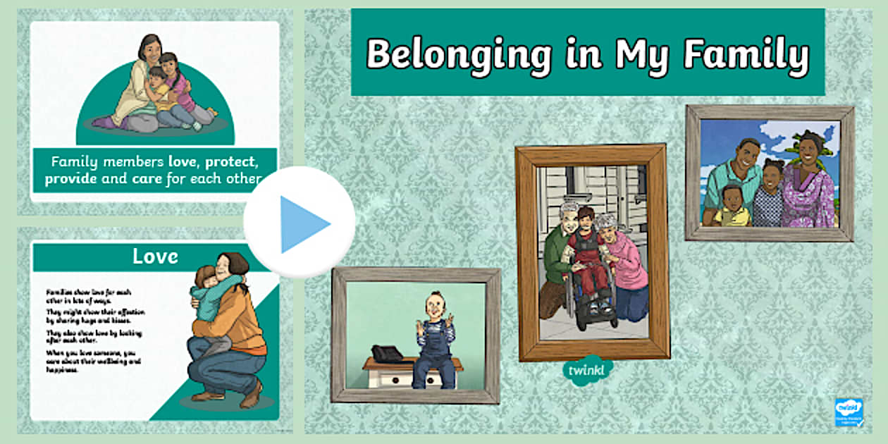 Belonging in My Family PowerPoint - Twinkl