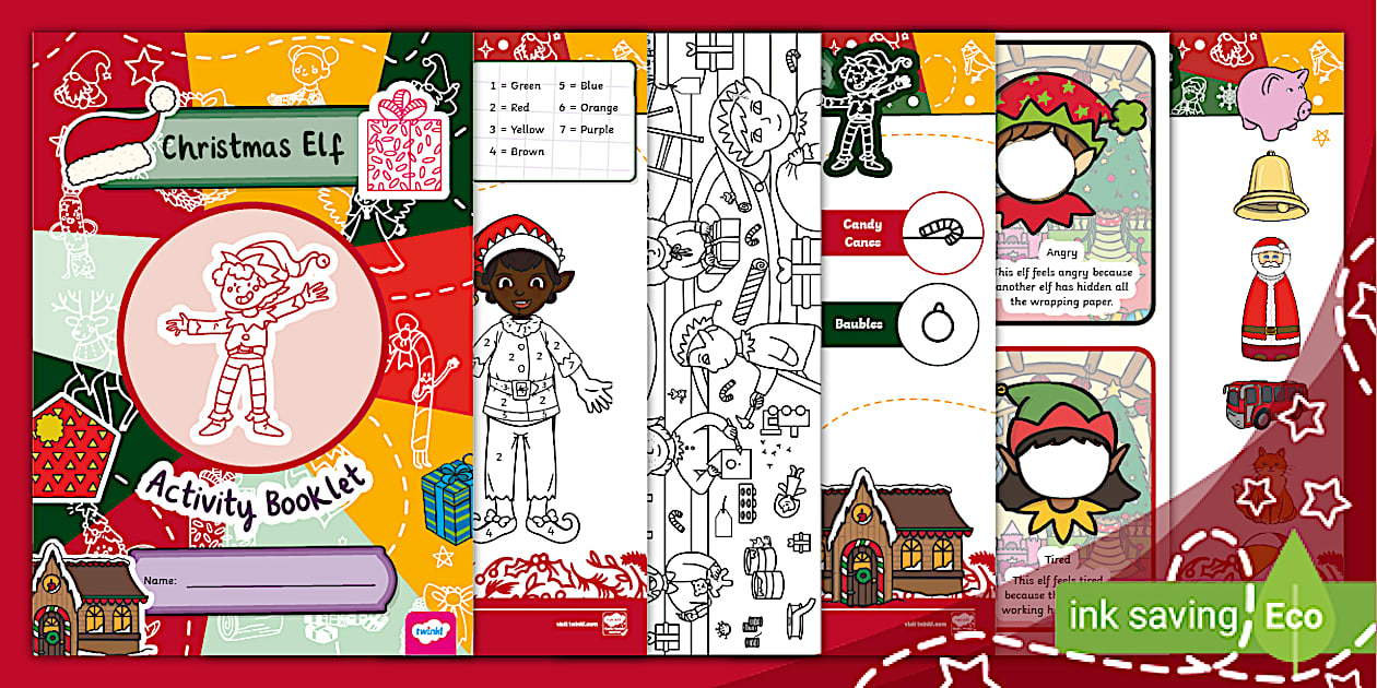 Christmas Elf Activity Booklet Ages 3–5 (teacher made)