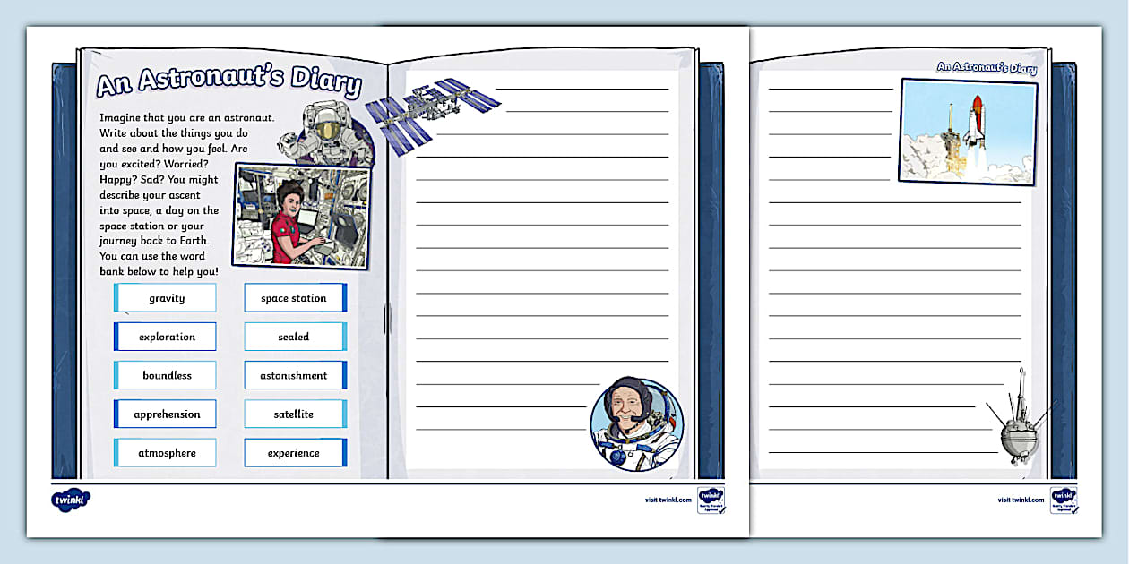 The Diary of an Astronaut Writing Frame (Teacher-Made)