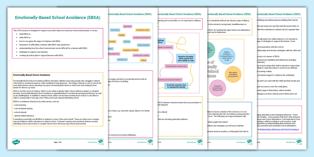 OT: Emotionally-Based School Avoidance (EBSA) - Twinkl