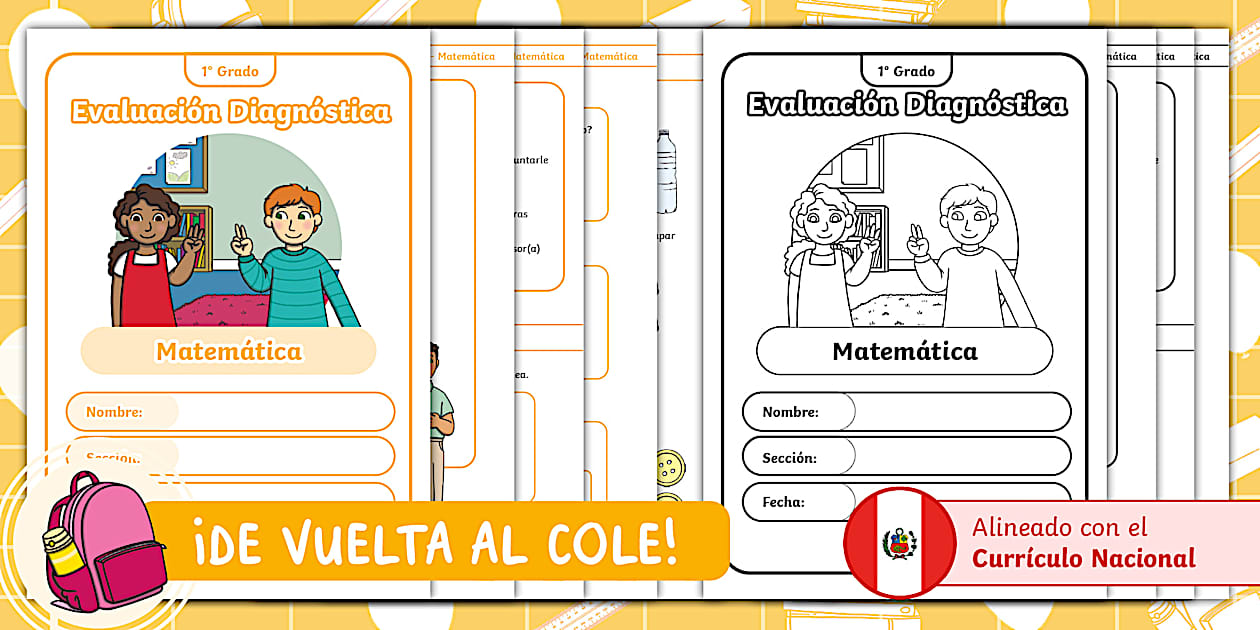 Evaluación diagnóstica de matemática para primer grado