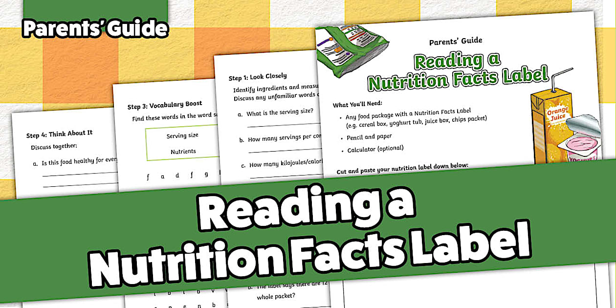 IP Natural Science - Reading a Nutrition Facts Label