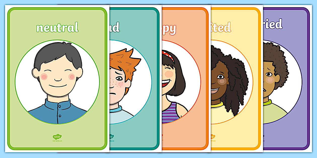 Black and White Emotion A4 Face Display Posters - Twinkl