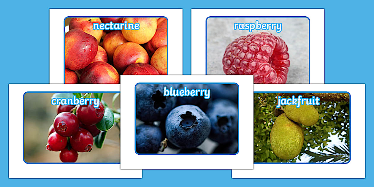 Fruits with Nine Letters Photo Pack (teacher made) - Twinkl