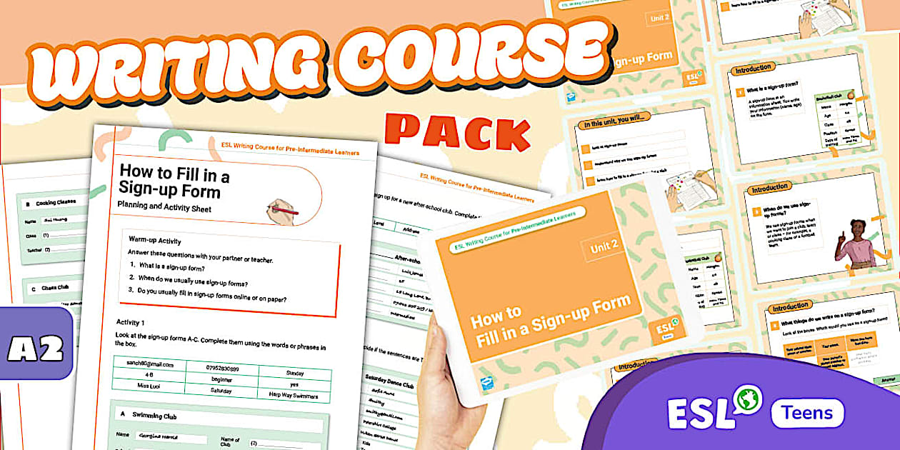 ESL Writing Course for Pre-intermediate