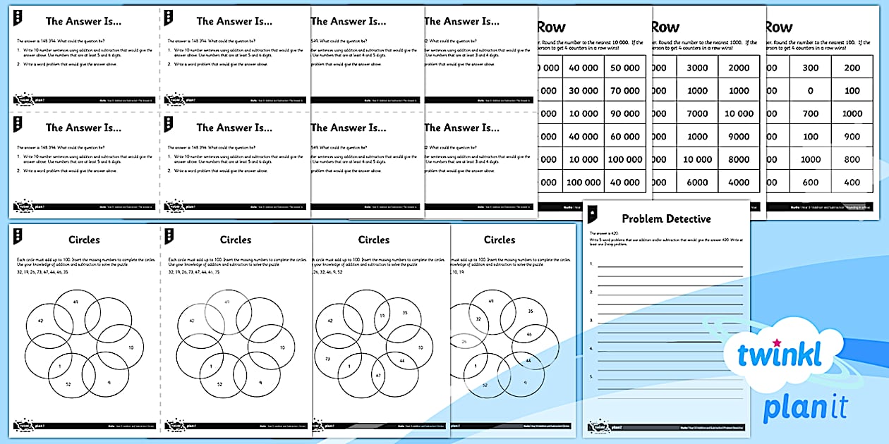 Maths Y5 Addition and Subtraction Home Learning Activity Pack