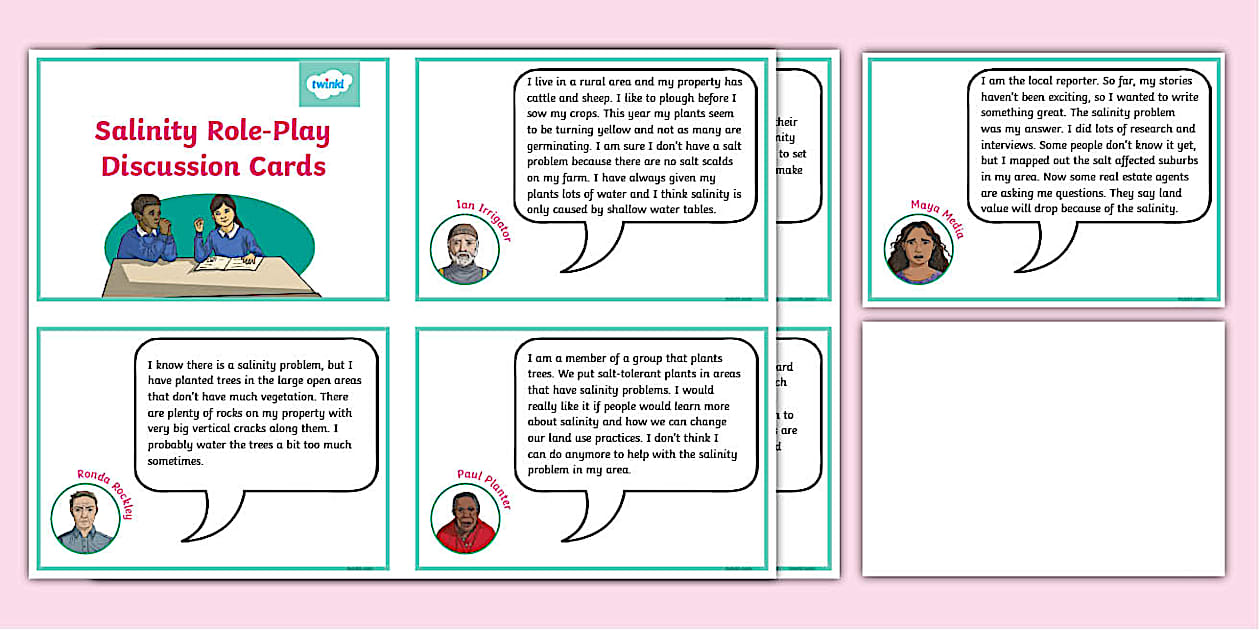 Salinity Role-Play Discussion Cards (Teacher-Made) - Twinkl