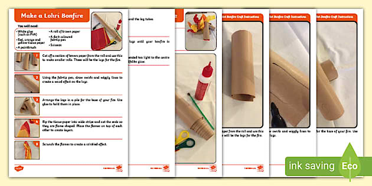Lohri Bonfire Craft Activity (teacher made) - Twinkl