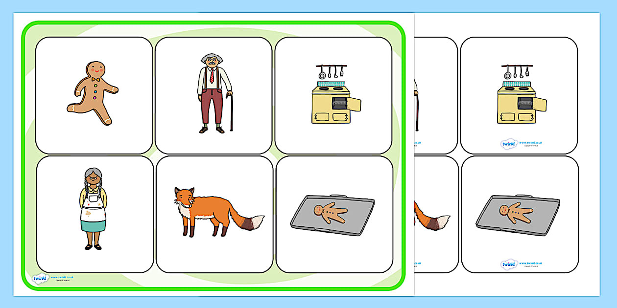 The Gingerbread Man Matching Cards and Board (teacher made)