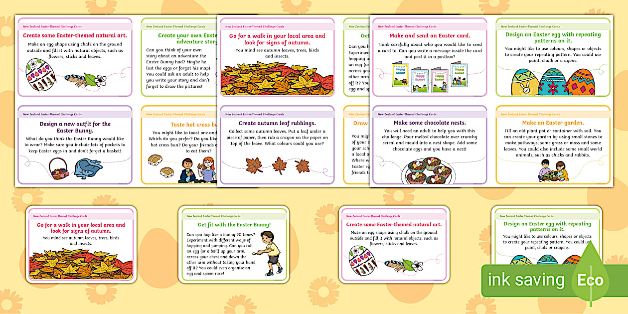 New Zealand Easter-Themed Challenge Cards (teacher made)