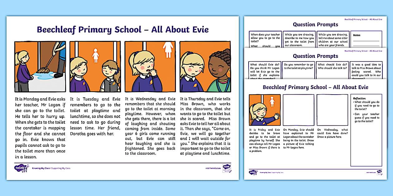 KS1 Beechleaf Story Strips: Evie - Worksheet - Twinkl
