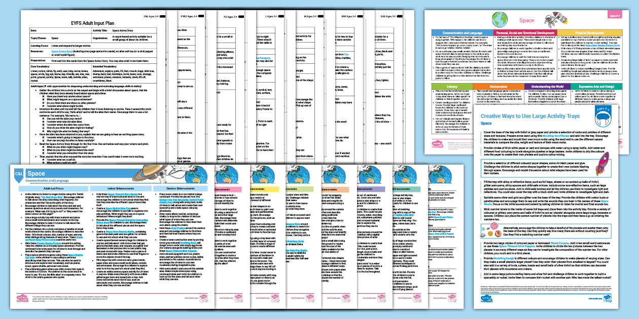 EYFS Ages 3-4 Space Bumper Planning Pack | Twinkl - Twinkl