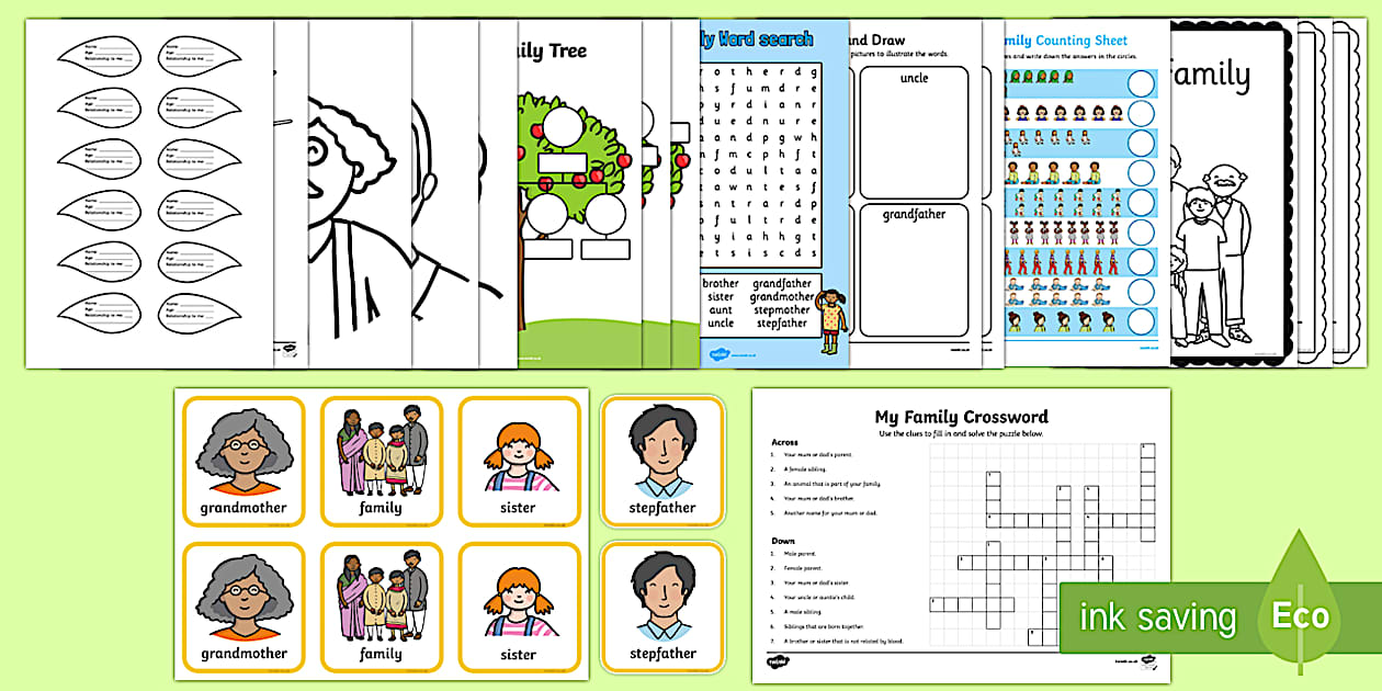 Top Ten My Family Activity Pack