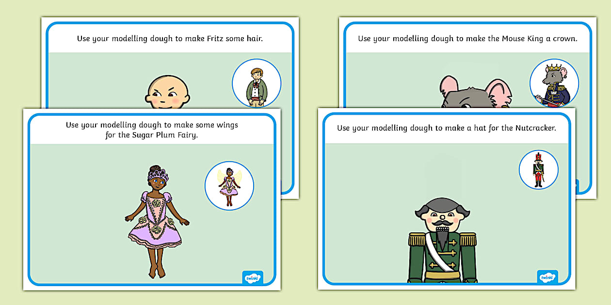 The Nutcracker Modelling Dough Mats - Twinkl