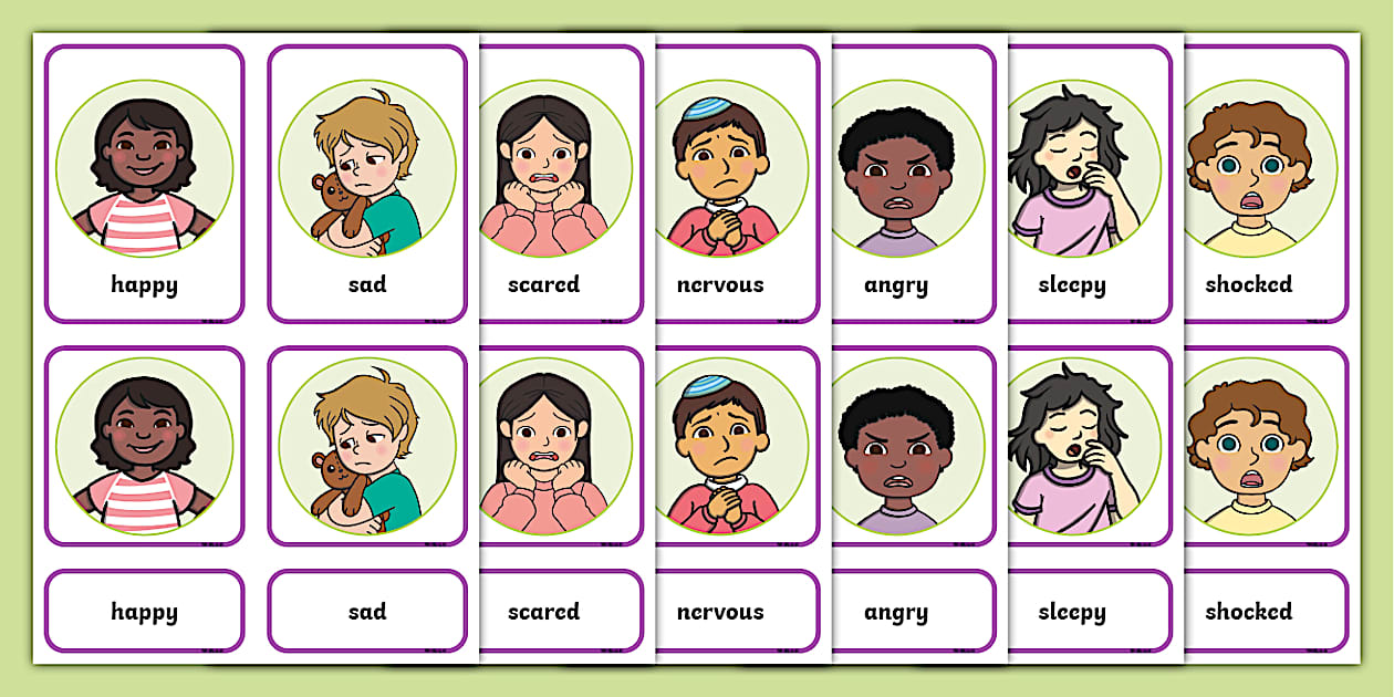 Feelings Three-Part Cards (Supporting Montessori) | Twinkl