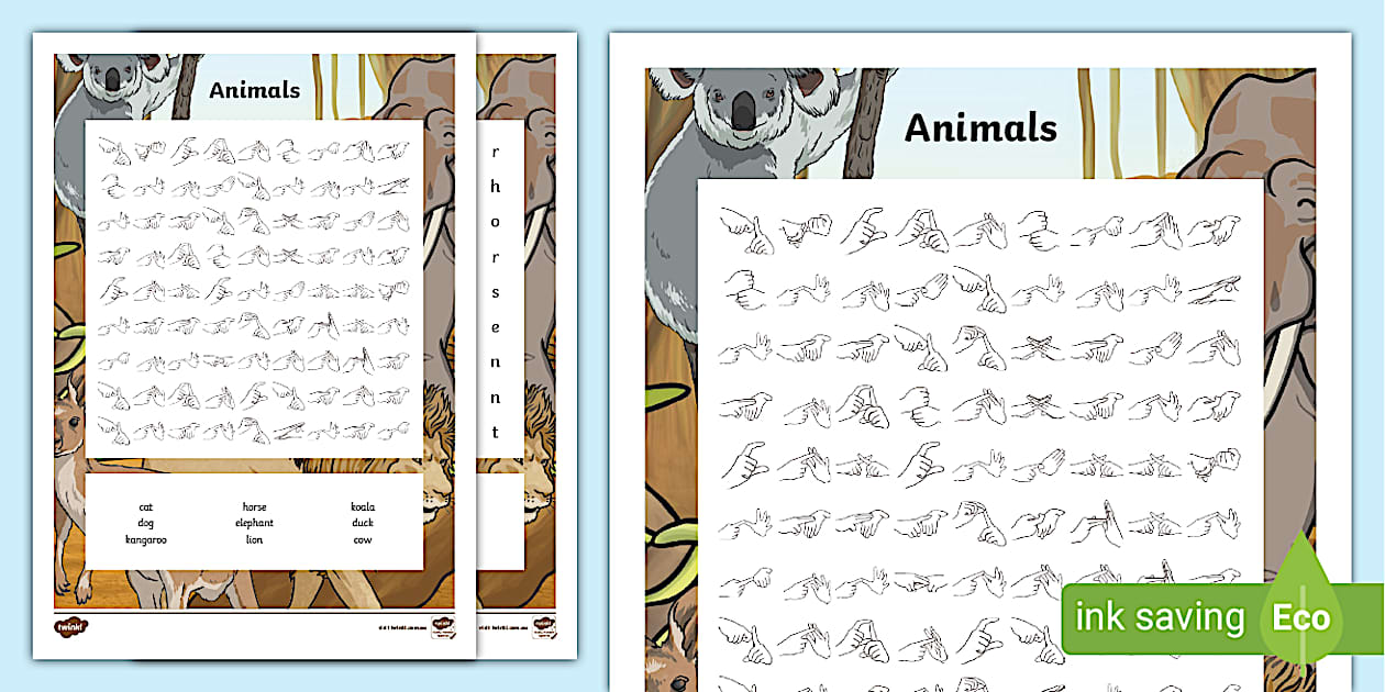 Auslan Fingerspelling Wordsearch - Teaching Resources