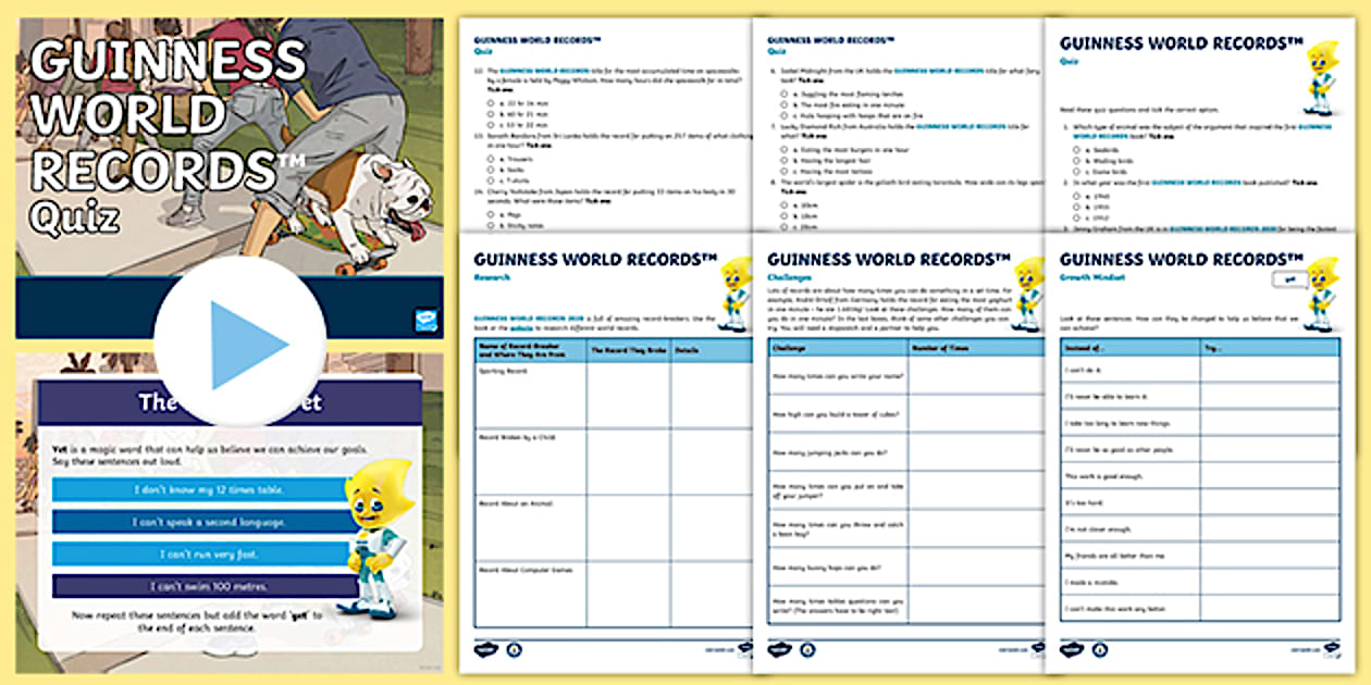 FREE! - Guinness World Records Resource Pack - Twinkl