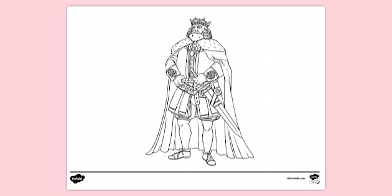 A Generic King Colouring Sheet | Colouring Sheets - Twinkl