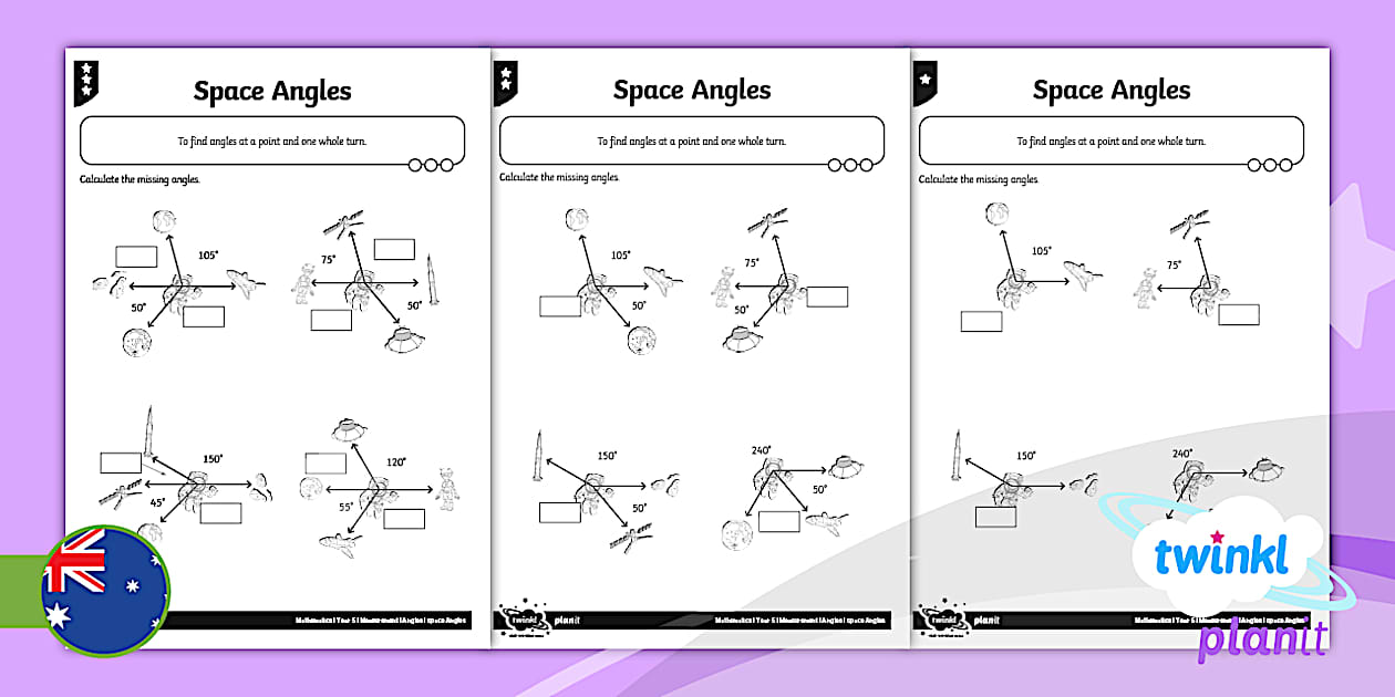 Year 5 Measurement: Space Angles Home Learning Task - Twinkl