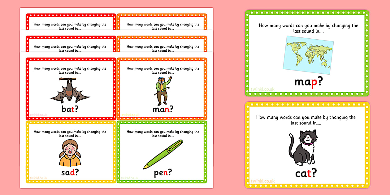 Final Phoneme Manipulation Challenge Cards (teacher made)