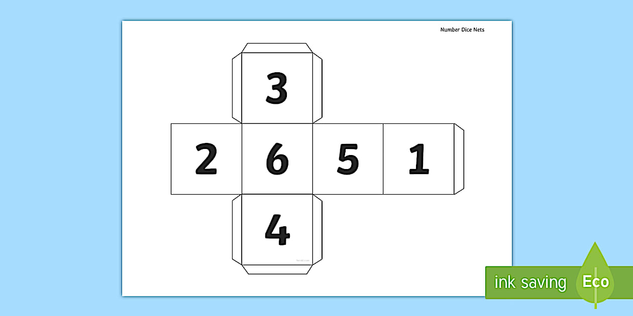 Number Dice Nets (teacher made) - Twinkl