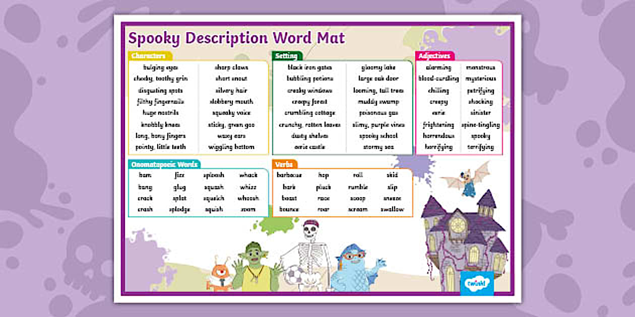 Lower KS2 Spooky Description Word Mat | Twinkl Originals