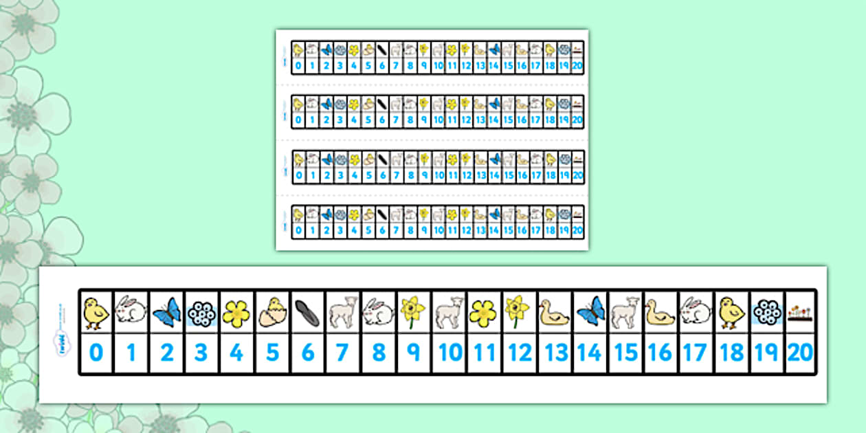 Spring Number Track (1-20) (Hecho por educadores) - Twinkl