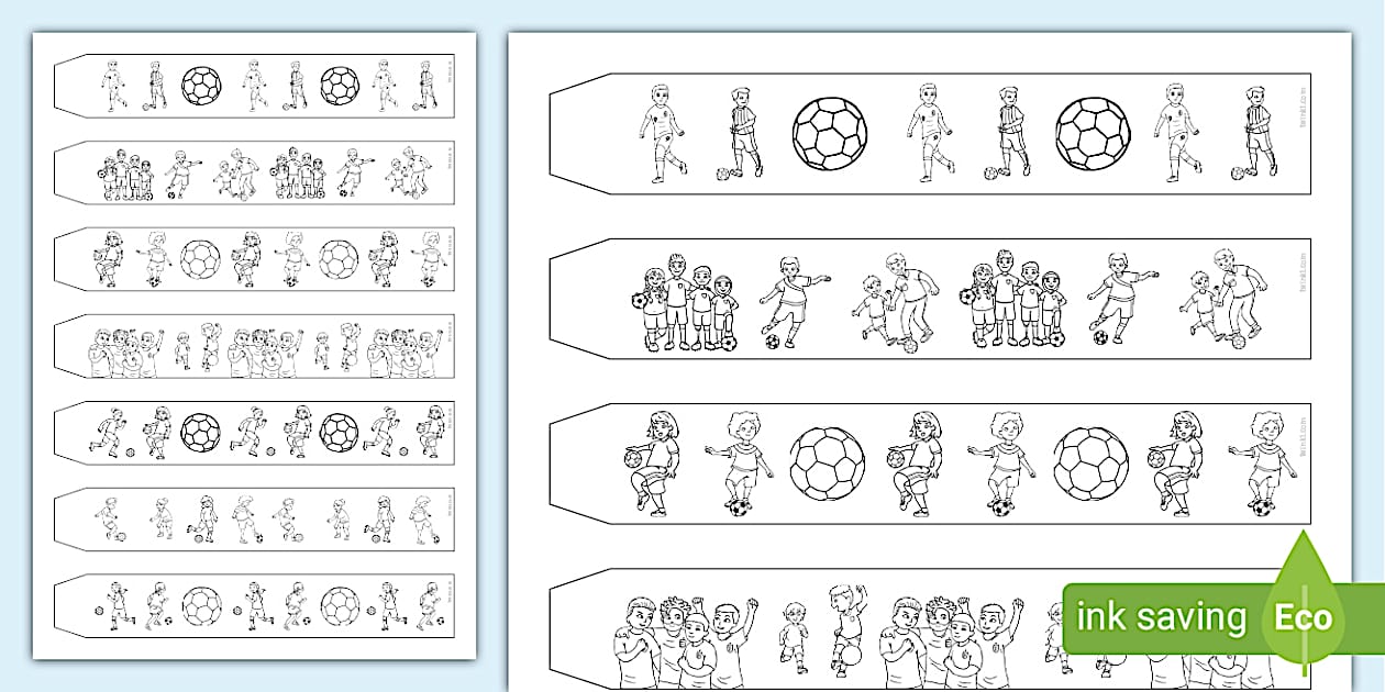 Football Colouring Paper Chain (teacher made) - Twinkl