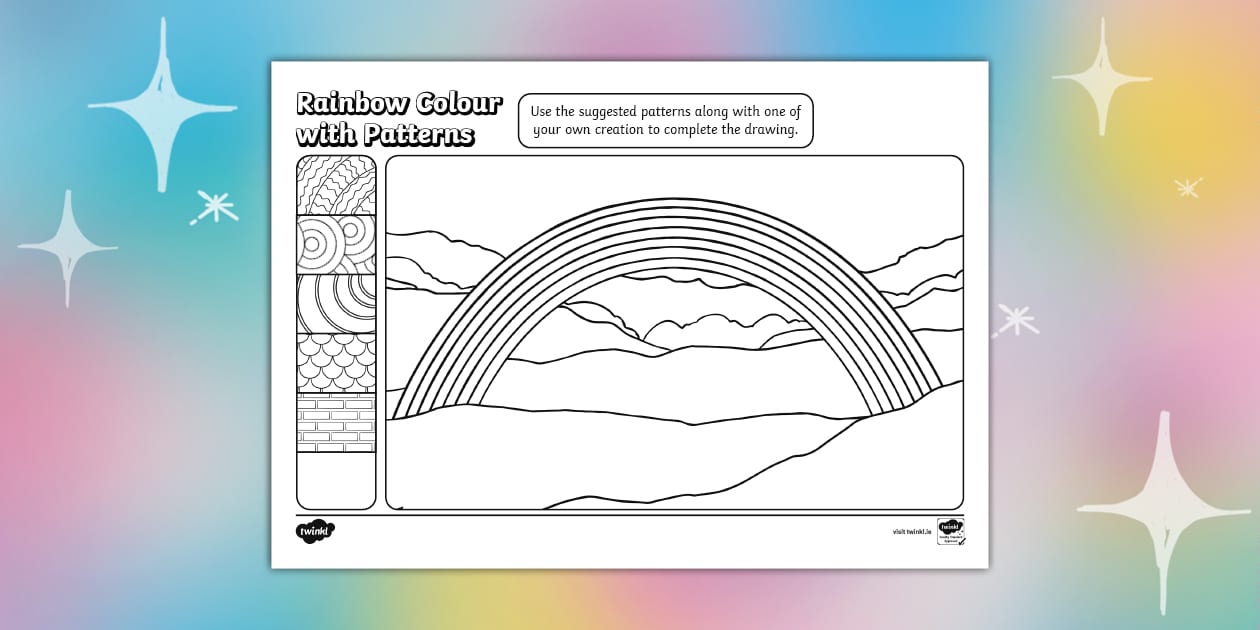 Rainbow Colour with Patterns Activity - Twinkl