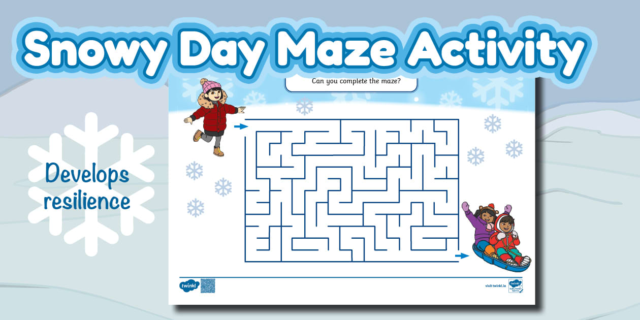 Snowy Day Maze Activity