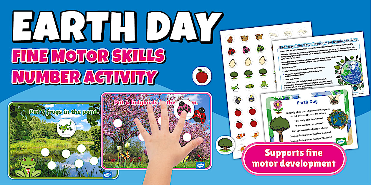 Earth Day Fine Motor Skills Number Activity | Twinkl