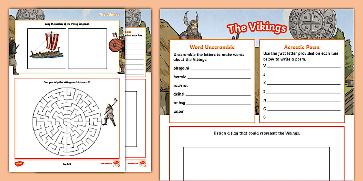 KS2 Vikings-Themed Boredom Buster (teacher made) - Twinkl