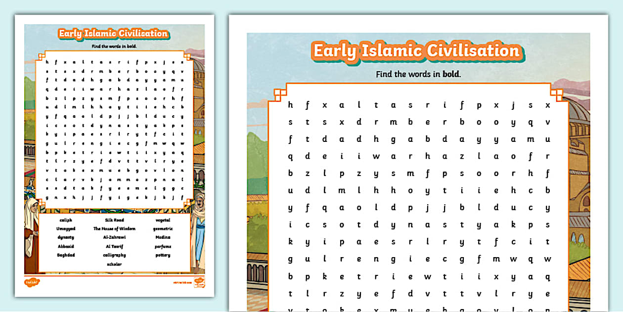 Early Islamic Civilisation Word Search - Twinkl - KS2