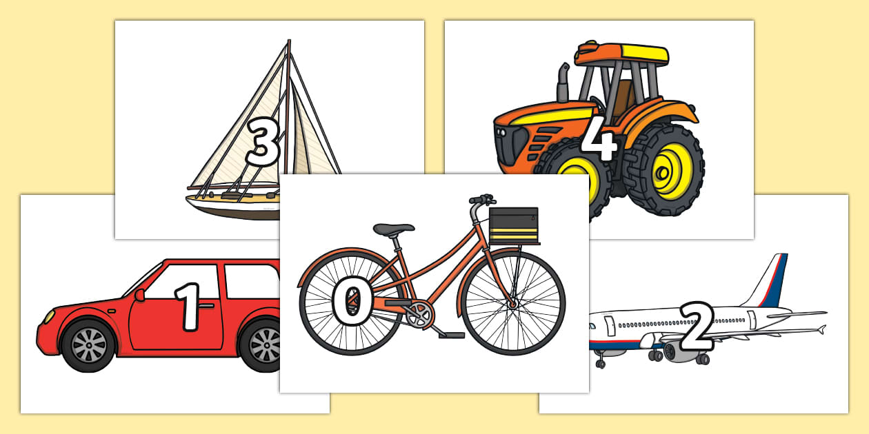 Numbers 0-20 on Transport (teacher made) - Twinkl