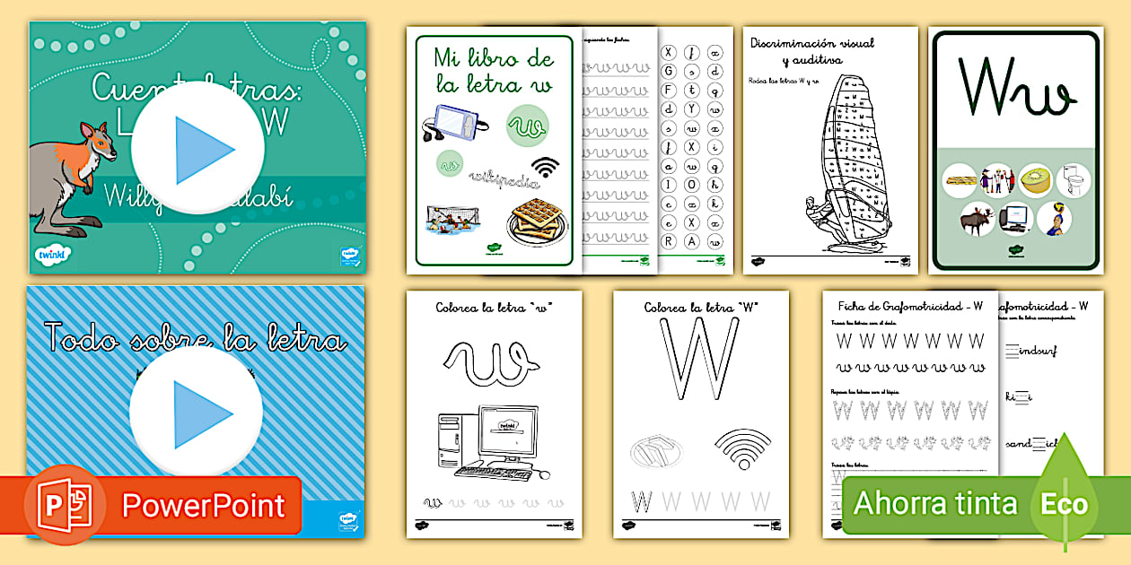 Pack cuentoletras: La letra W (teacher made) - Twinkl