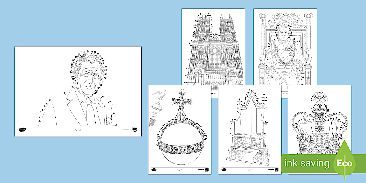 KS2 Coronation Dot-to-Dot Activity Sheets - Twinkl - KS2