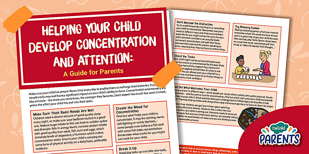 Helping Your Child Develop Concentration and Attention