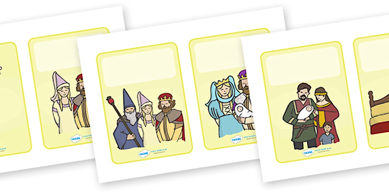 Blank King Arthur Story Cards (2 per A4) (teacher made)