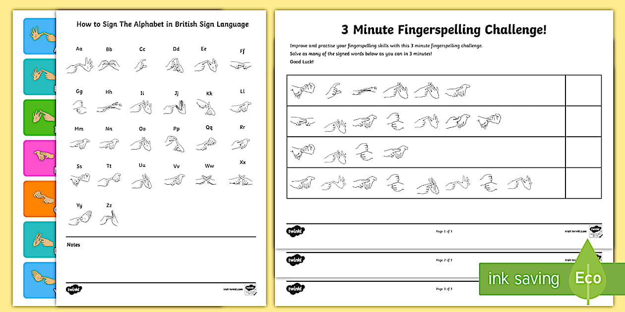 Editable The Fingerspelling Challenge Activity - Twinkl