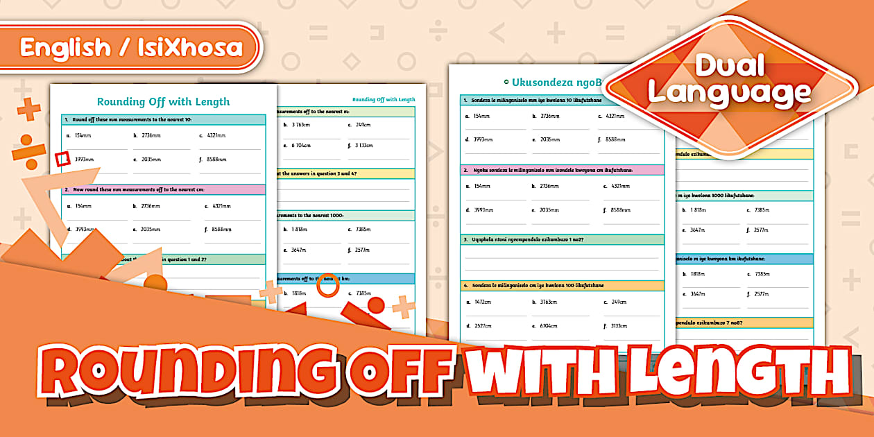Grade 4 Maths - Term 3 - Rounding Off with Length Activity Sheet: