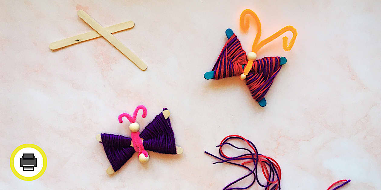Butterfly Weaving Craft Activity (teacher made) - Twinkl