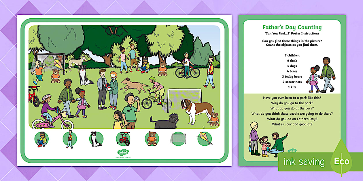 TAS Father's Day Can You Find...? Poster and Prompt Card Pack