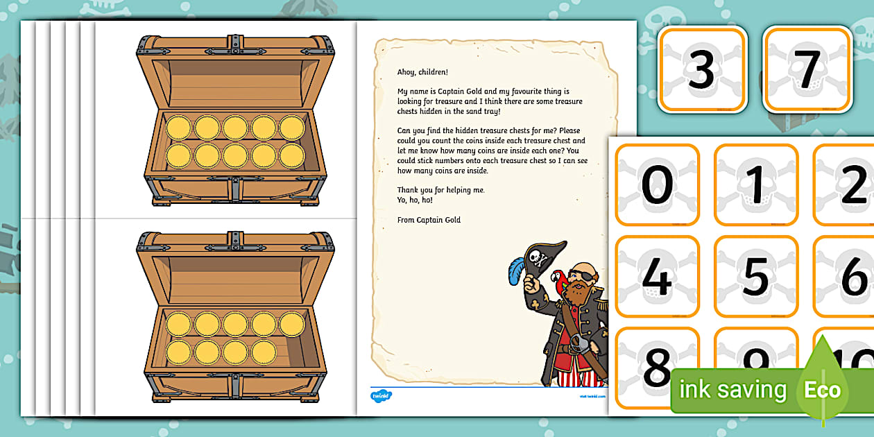 Higher Ability Pirate Treasure Counting Activity Resource Pack