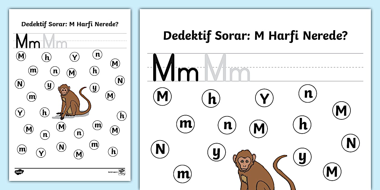 Dedektif Sorar: M Harfi Nerede?-Twinkl