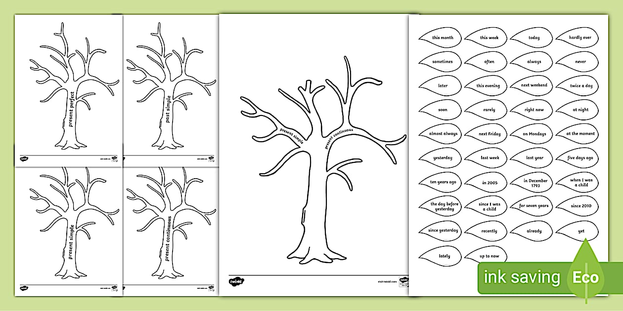 FREE ESL Time Word Trees (teacher made) - Twinkl