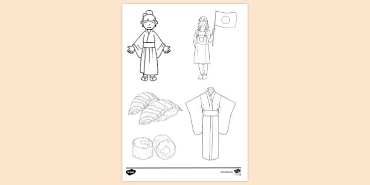 Japanese Colouring Page | Colouring Sheets (teacher made)